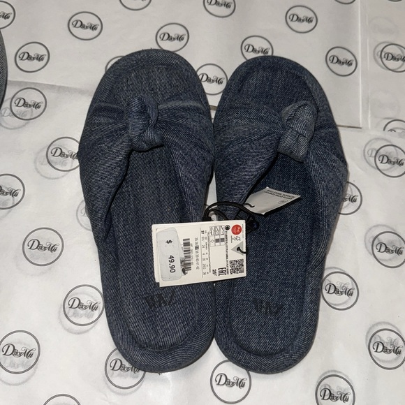 Zara | Shoes | Zara Denim Slide Sandals | Poshmark